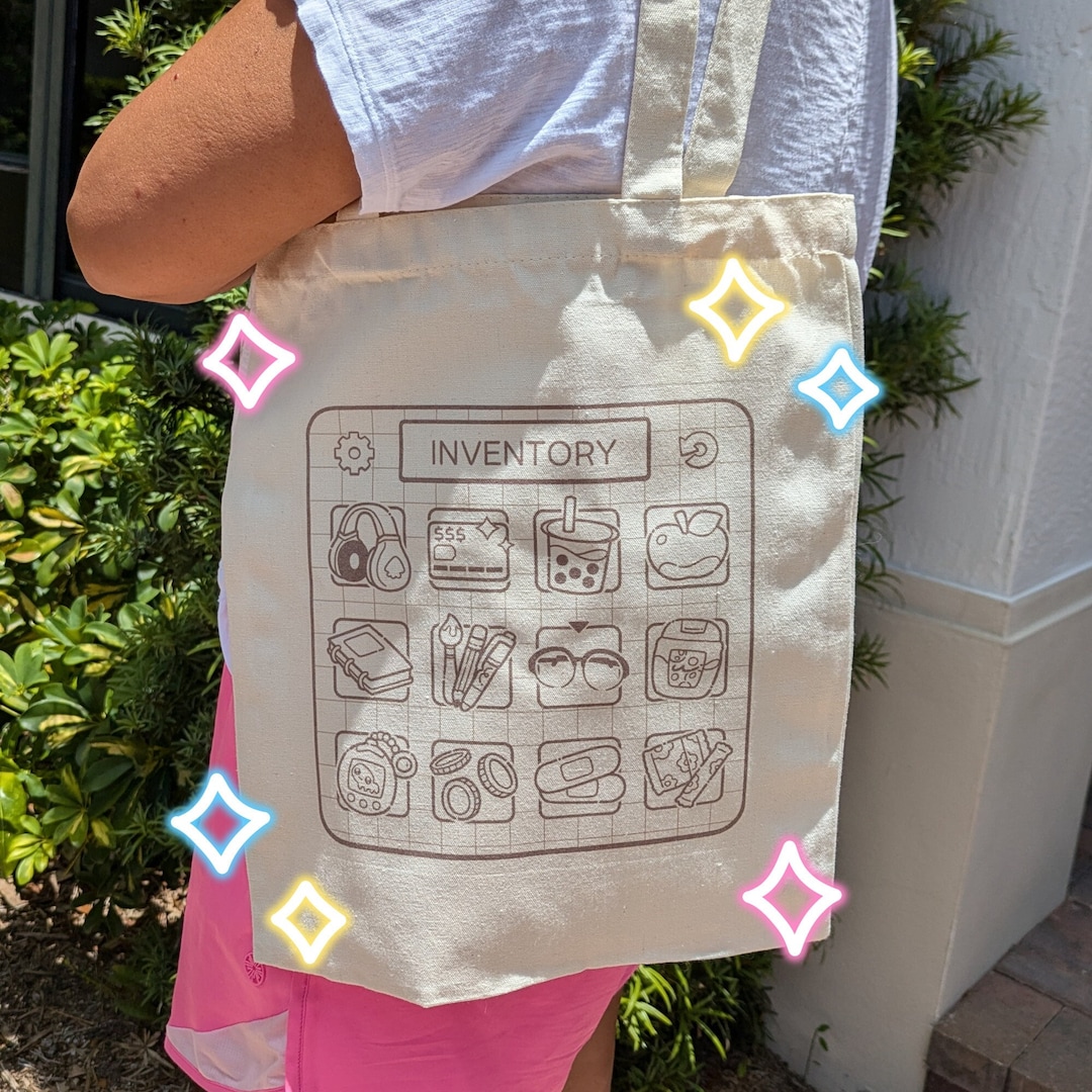 New "inventory Check" Video Game UI Design Canvas Tote Bag ...