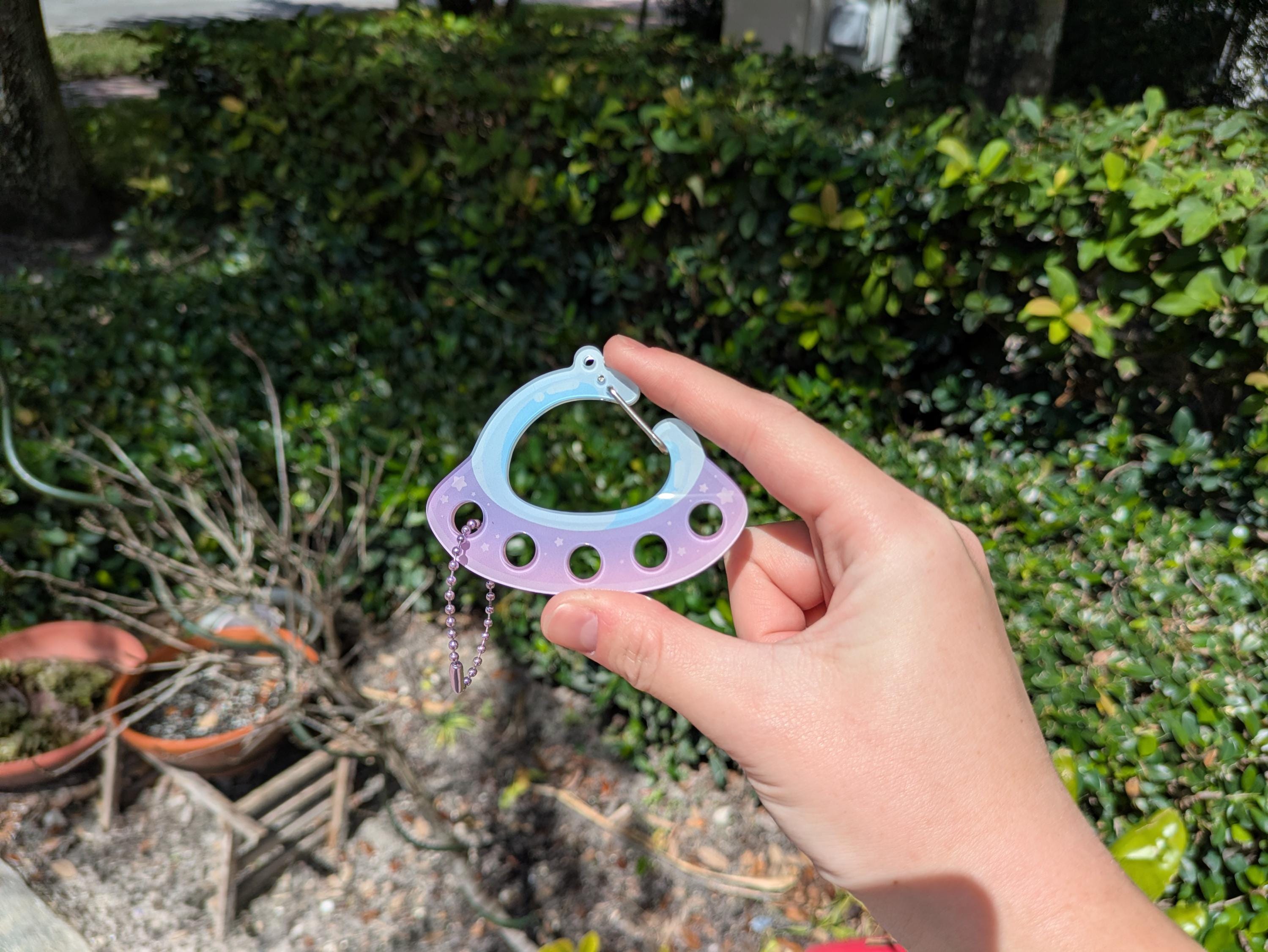 CARABINER Cute UFO Acrylic Carabiner | Cute Acrylic Charms | Clear ...