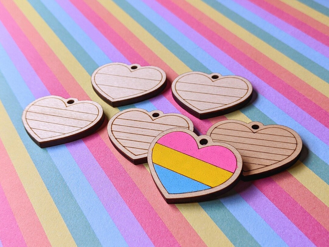Pride Customizable Heart Flag LGBTQA Charms DIY Custom Keychain Pendant ...