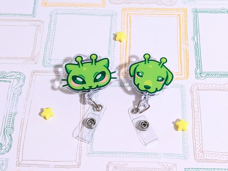 ALIEN Bingus Jotchua Gleeby Acrylic ID Badge Reels | Cute Character ...