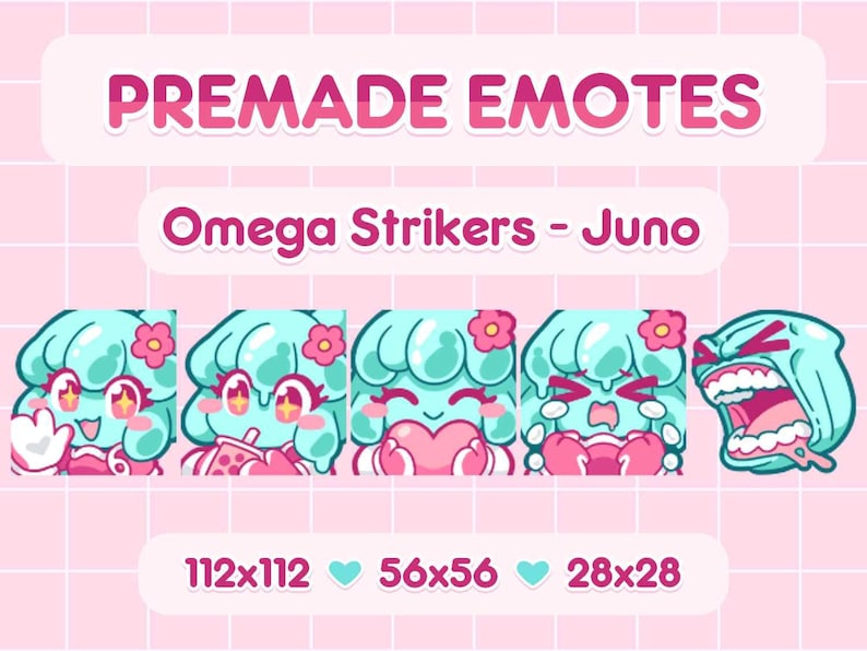 Omega Strikers Juno - P2U Twitch Emote Set | Premade Emotes Digital ...