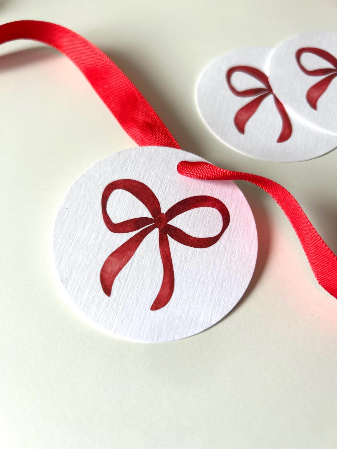Christmas Gift Tags, Ribbon Tags, Paper Tags, Gift Wrapping, Advent ...