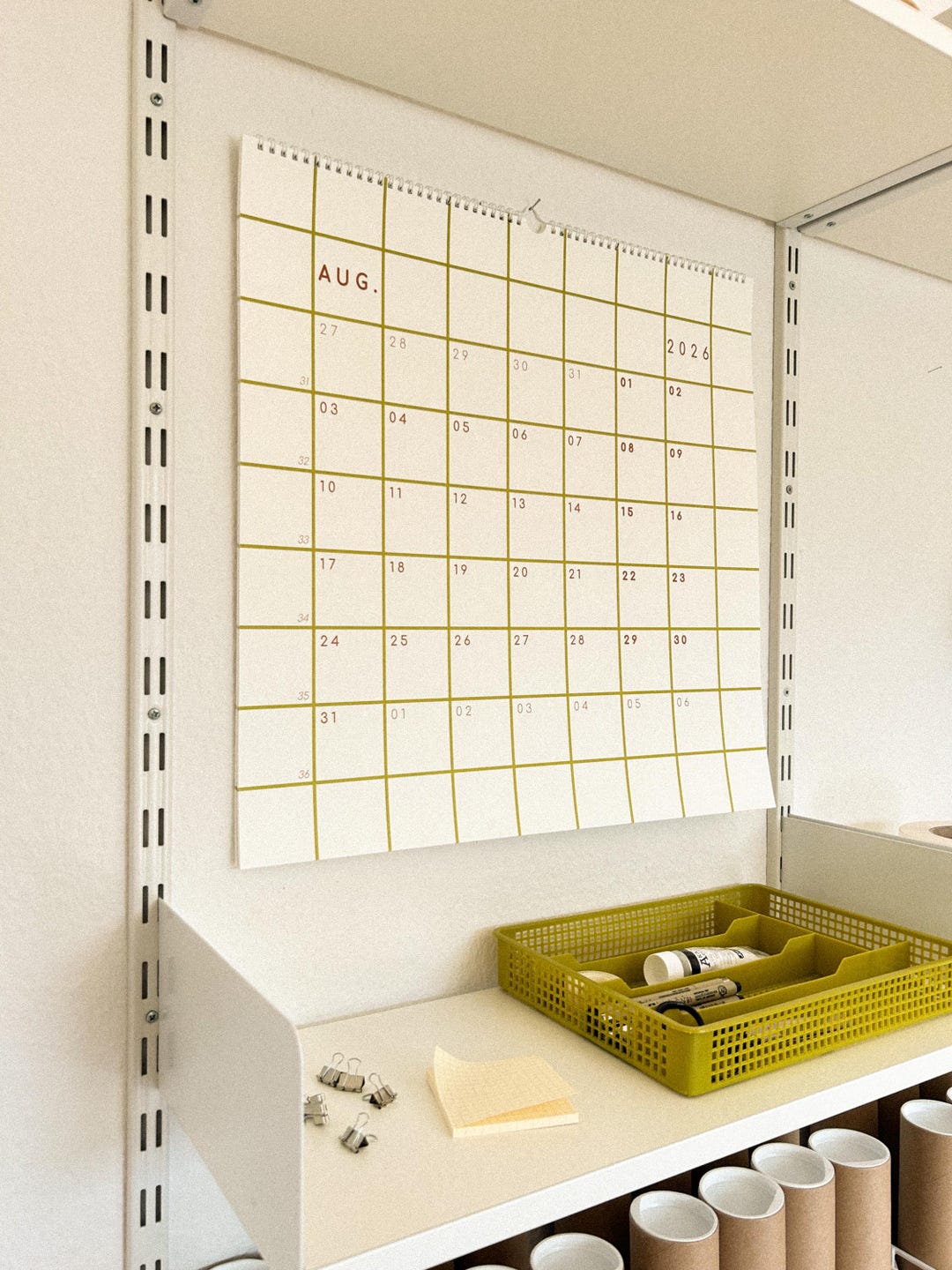 Large Calendar 2026, Olive Green, Square, Calendar Green, Monthly ...