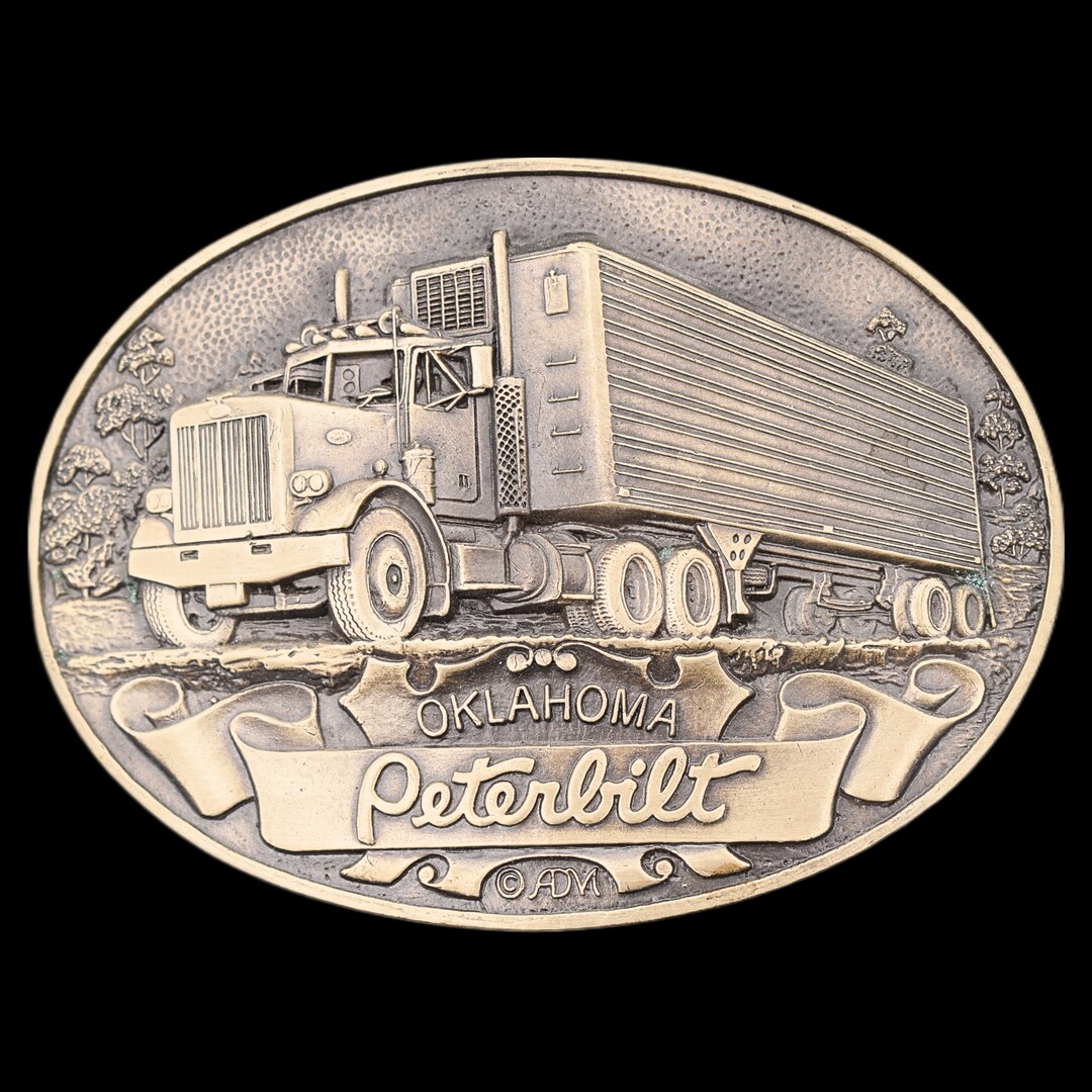 Solid Brass Peterbilt Oklahoma Trucks Trucking Vintage Belt Buckle - Etsy