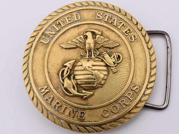 United States Marine Corps Usmc Crest Semper Fi Solid Brass Etsy
