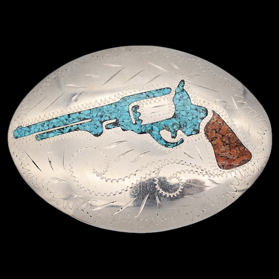 Cowboy Gun Revolver 6-Shooter German Silver Vintage B… - Gem