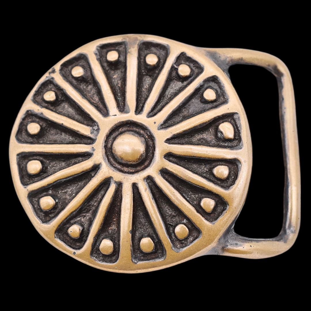 Jesse Mcleod Banshee Brass Rare Tech Ether Guild "infinity Hub" Solid Brass Vintage Belt Buckle ...