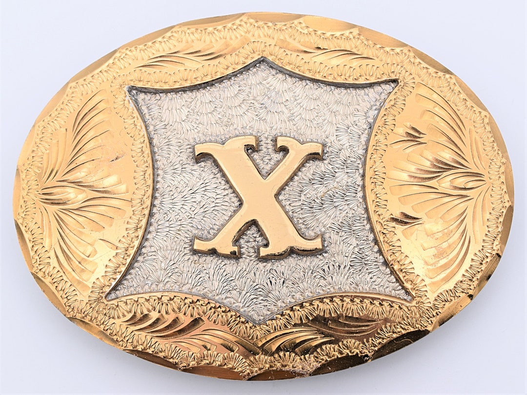 Letter X Name Initial Vintage Belt Buckle - Etsy