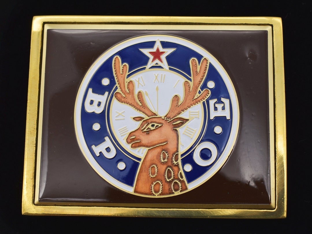 Solid Brass BPOE Society Elks Service Lodge Vintage Belt Buckle - Etsy