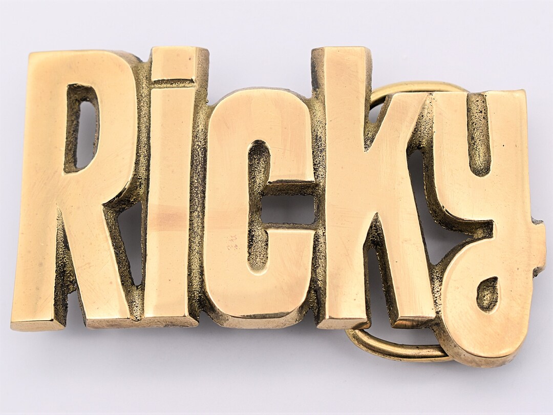 Ricky Name Solid Brass 1970s Vintage Belt Buckle - Etsy