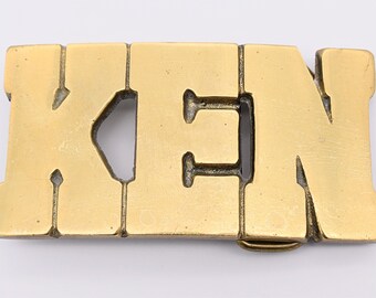 Bert Name Solid Brass Vintage Belt Buckle - Etsy