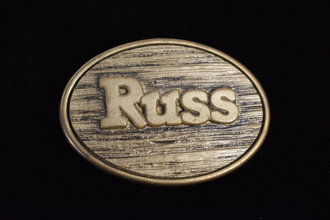 Russ Name Vintage Belt Buckle - Etsy