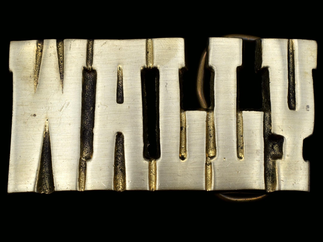 Wally Name Solid Brass Vintage Belt Buckle - Etsy