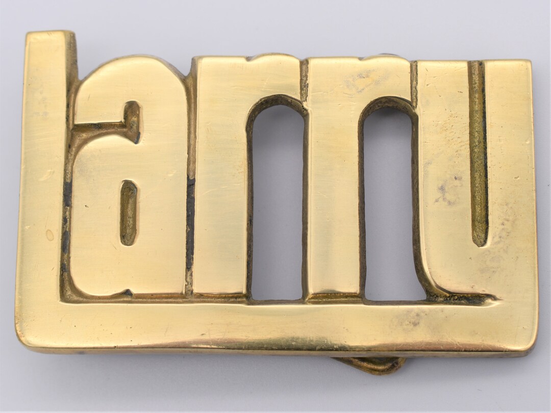 Larry Name Solid Brass Vintage Belt Buckle - Etsy