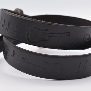 Children's Vintage Genuine Leather Handmade Small Belt Musical Notes ...