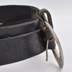 Children's Vintage Genuine Leather Handmade Small Belt Musical Notes ...