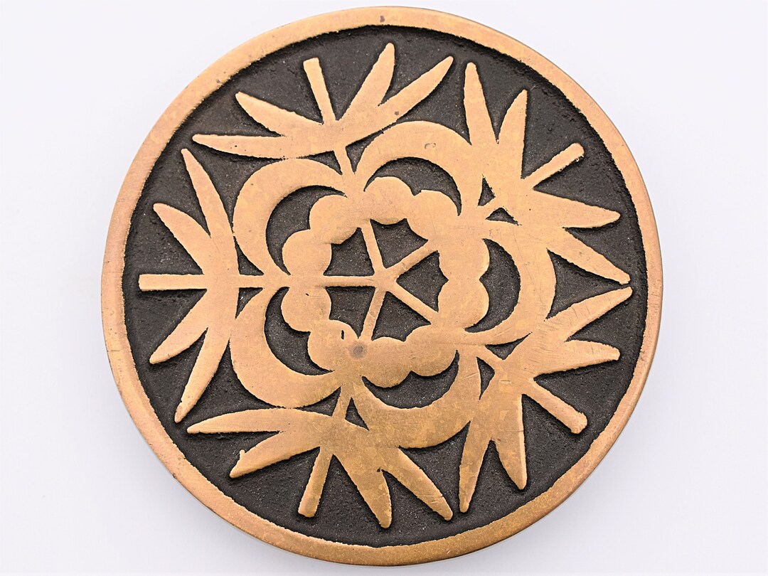 Solid Brass Marijuana Pot Leaf Design UB Ultimate Buckle Co. Vintage ...