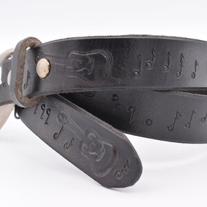 Children's Vintage Genuine Leather Handmade Small Belt Musical Notes ...