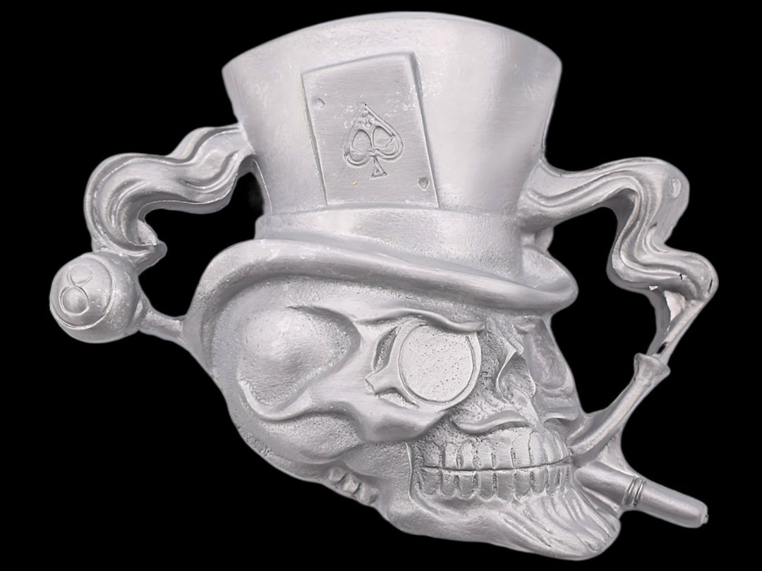 Skull Tophat 8-ball Cane Ace of Spades Steampunk Fantasy Belt - Etsy