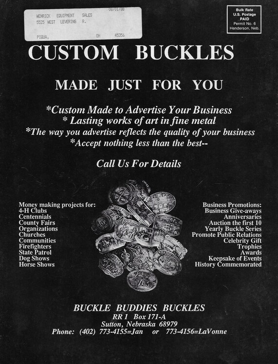 1988 Buckle Buddies Magazines ~ Vintage Belt Buckle C… - Gem