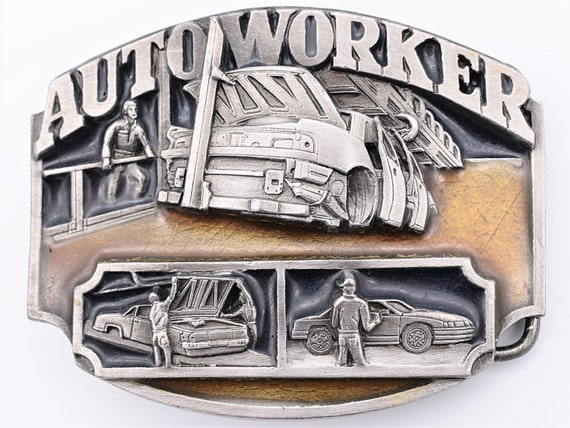 Auto Worker Mechanic Body Technician 1980s Vintage Be… - Gem