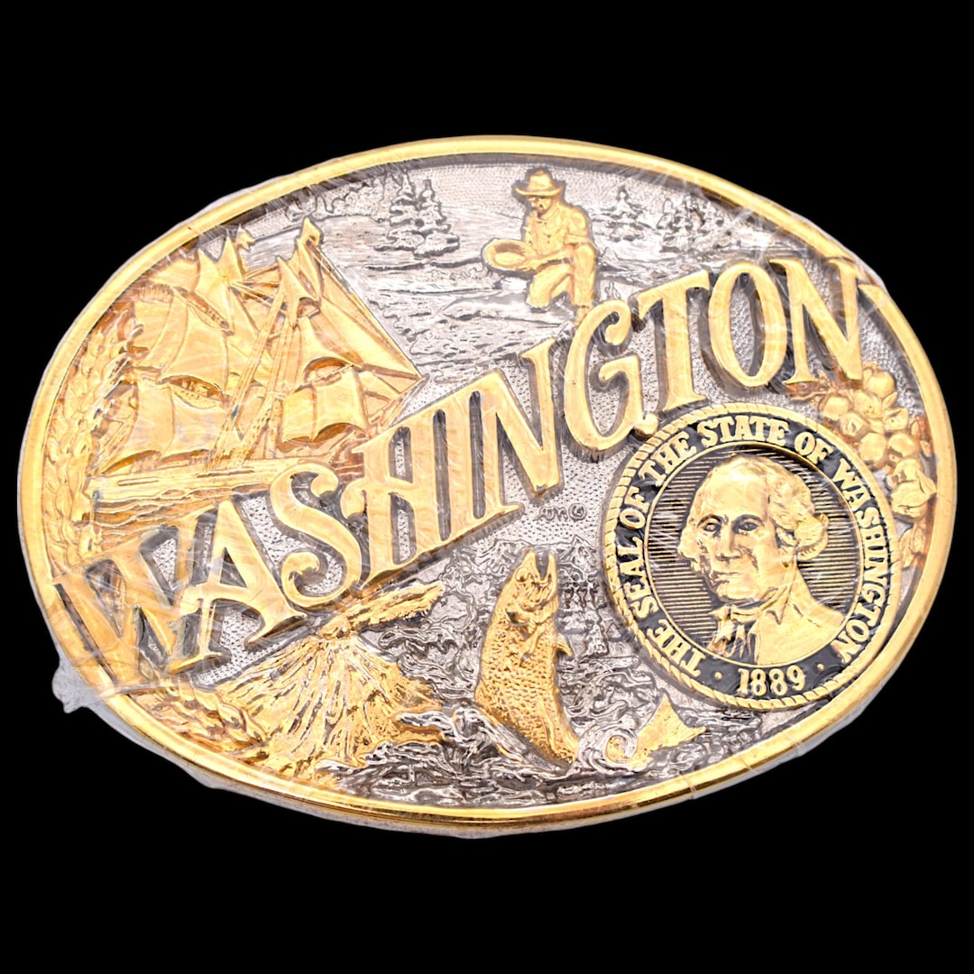Washington State Seal Gold & Silver Plated Solid Brass Award Design ...