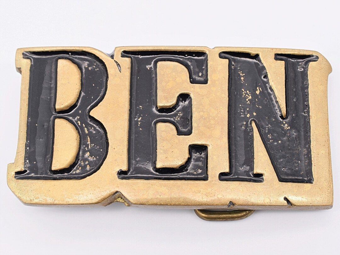 Ben Name Solid Brass Vintage Belt Buckle - Etsy