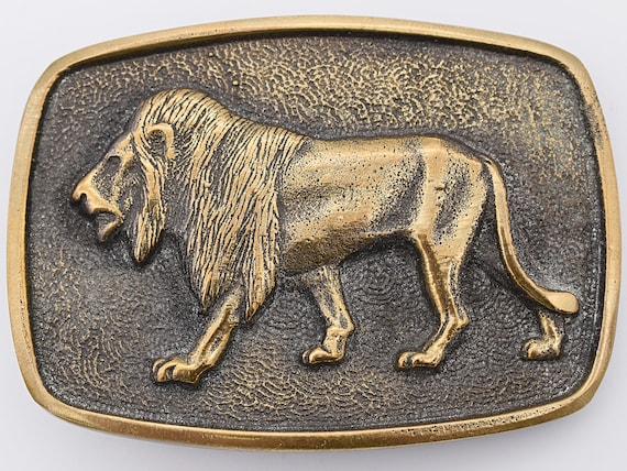 Lion Big Cat Safari Plains Predator 1970s Vintage Belt Buckle | Etsy