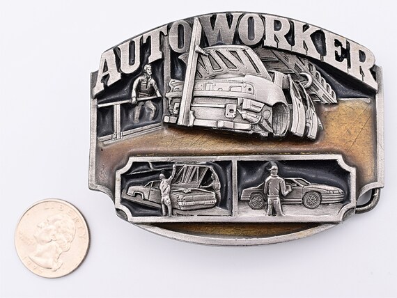 Auto Worker Mechanic Body Technician 1980s Vintage Be… - Gem
