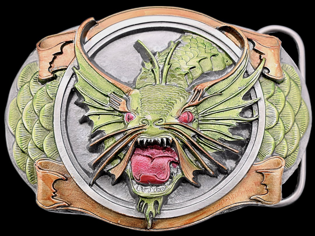 Water Dragon River Spirit Fantasy Art Medieval Belt Buckle - Etsy