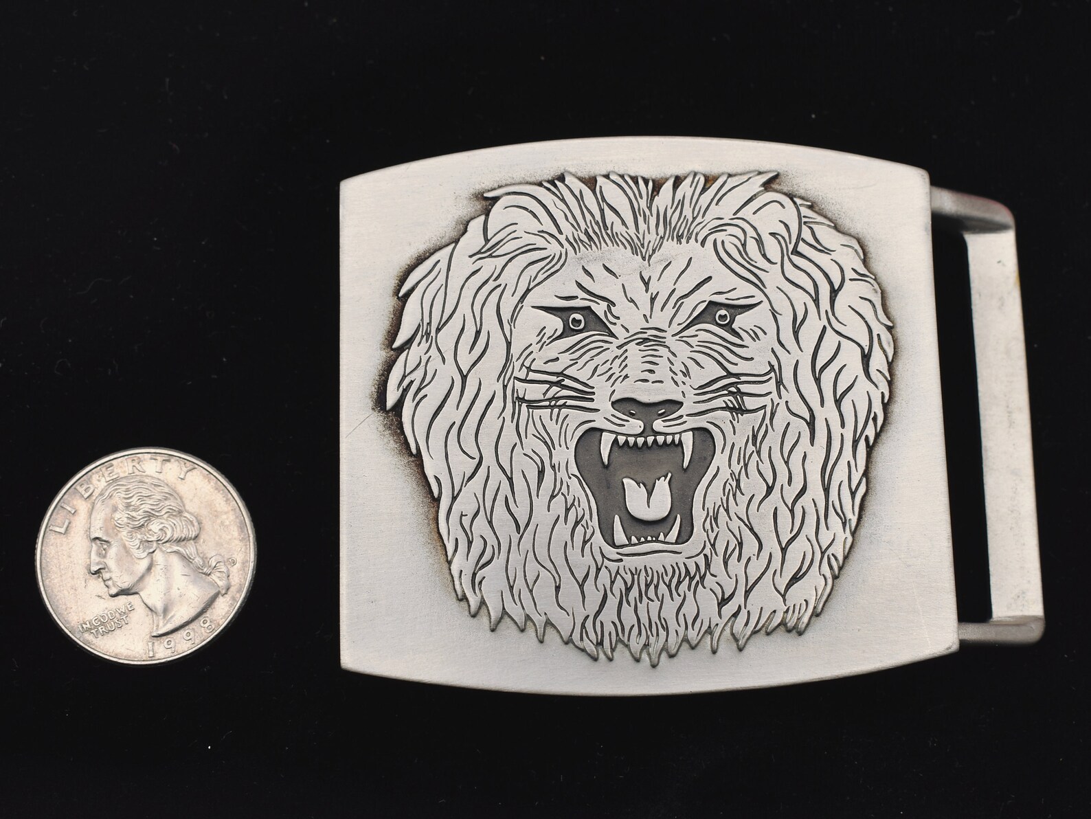 Lion Big Cat Safari Plains Predator 1970s Vintage Pewter Belt | Etsy