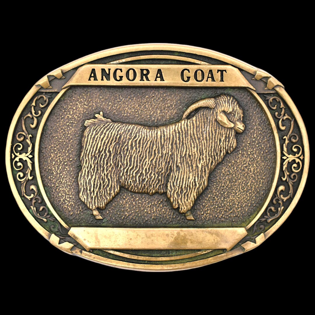 Angora Goat Solid Brass 1980s Vintage Belt Buckle - Etsy