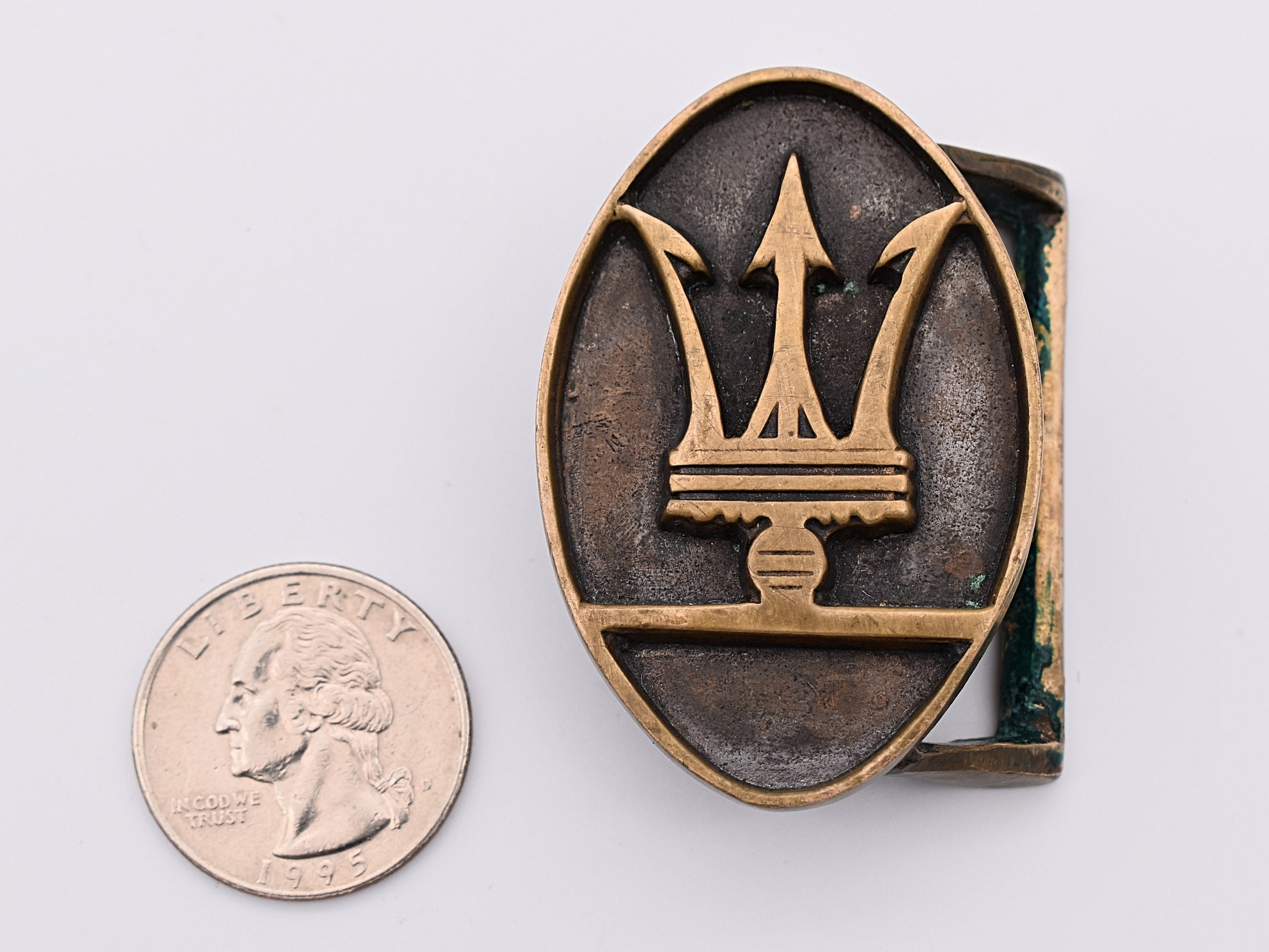 Solid Brass Maserati Trident Logo Emblem Crest Sports Car - Etsy