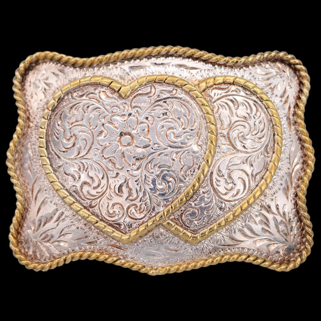 Engraved Hearts Western Award Design Medals Silversmith Collection ...