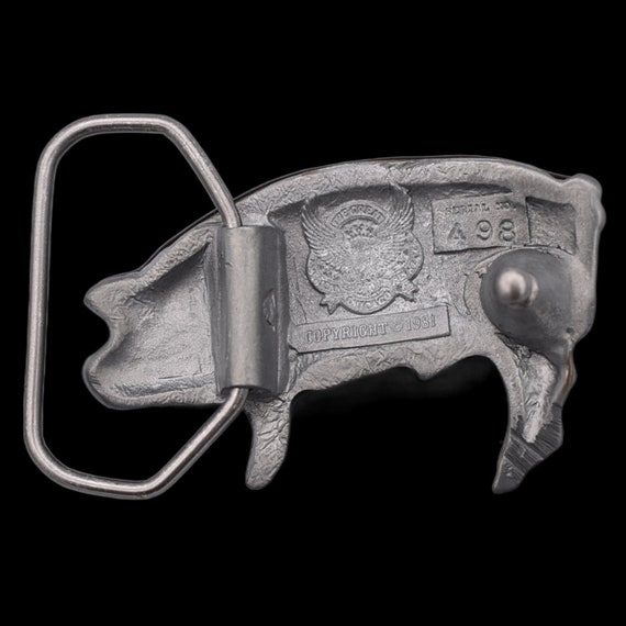 Pig Hog Sow Boar Swine Piggy Belt Buckle - Gem