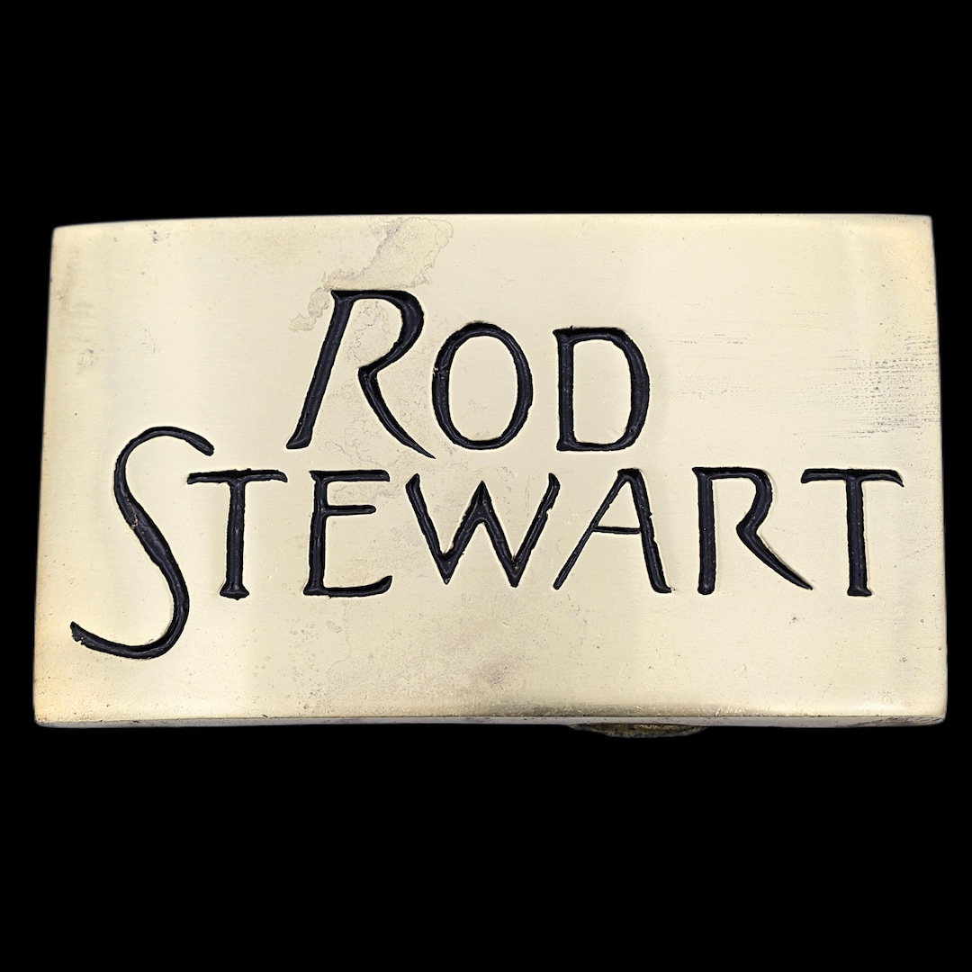 Rod Stewart Solid Brass Vintage Belt Buckle - Etsy