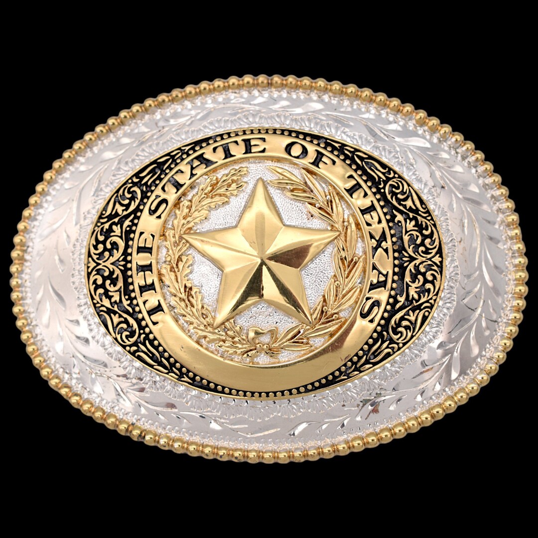State of Texas Solid Brass Gold & Silver Plate Award Design Medal ...