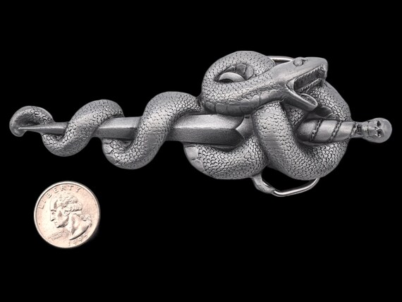 Caduceus Snake Dagger Helix Rod of Asclepius Medicine… - Gem