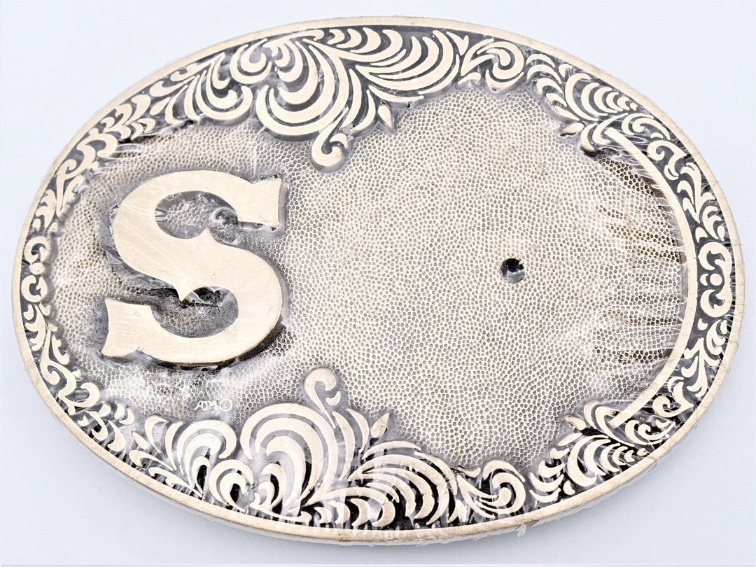 Letter S Initials Blank Space Craft Project Solid Brass Vintage Belt ...