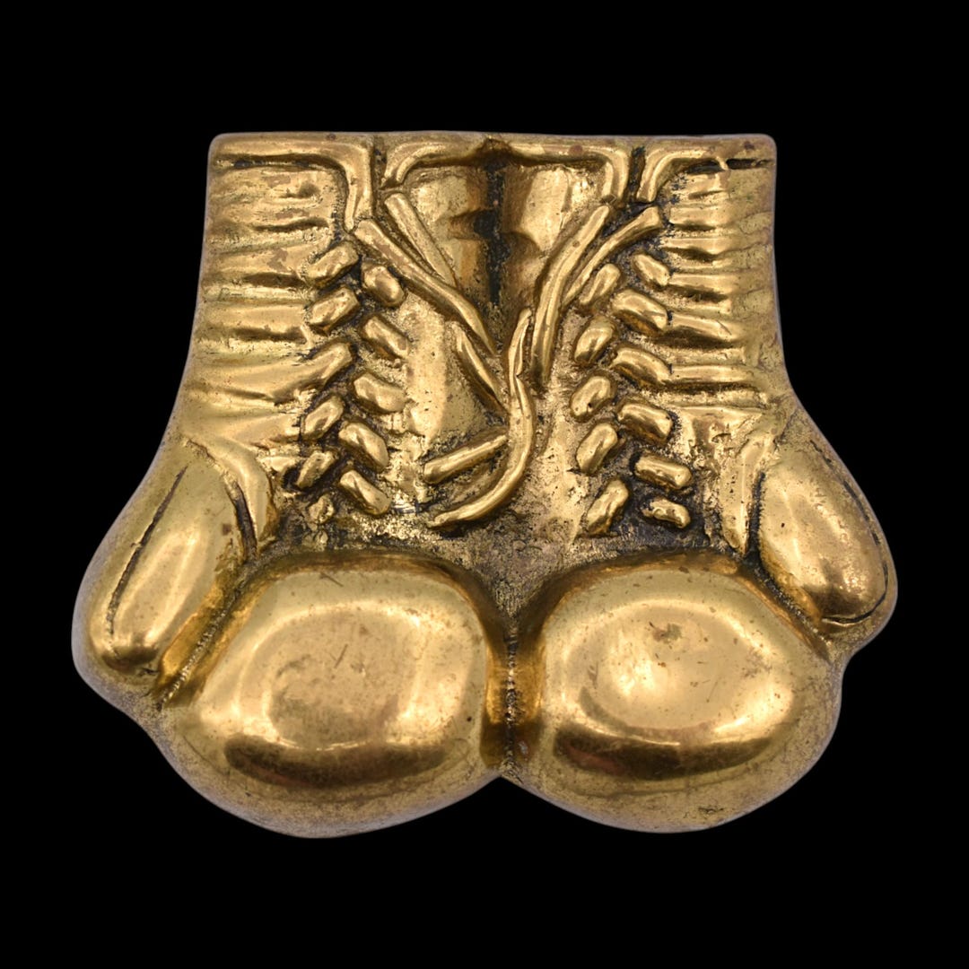 Solid Brass Boxing Gloves 1970s/1980s Vintage Belt Buckle - Etsy