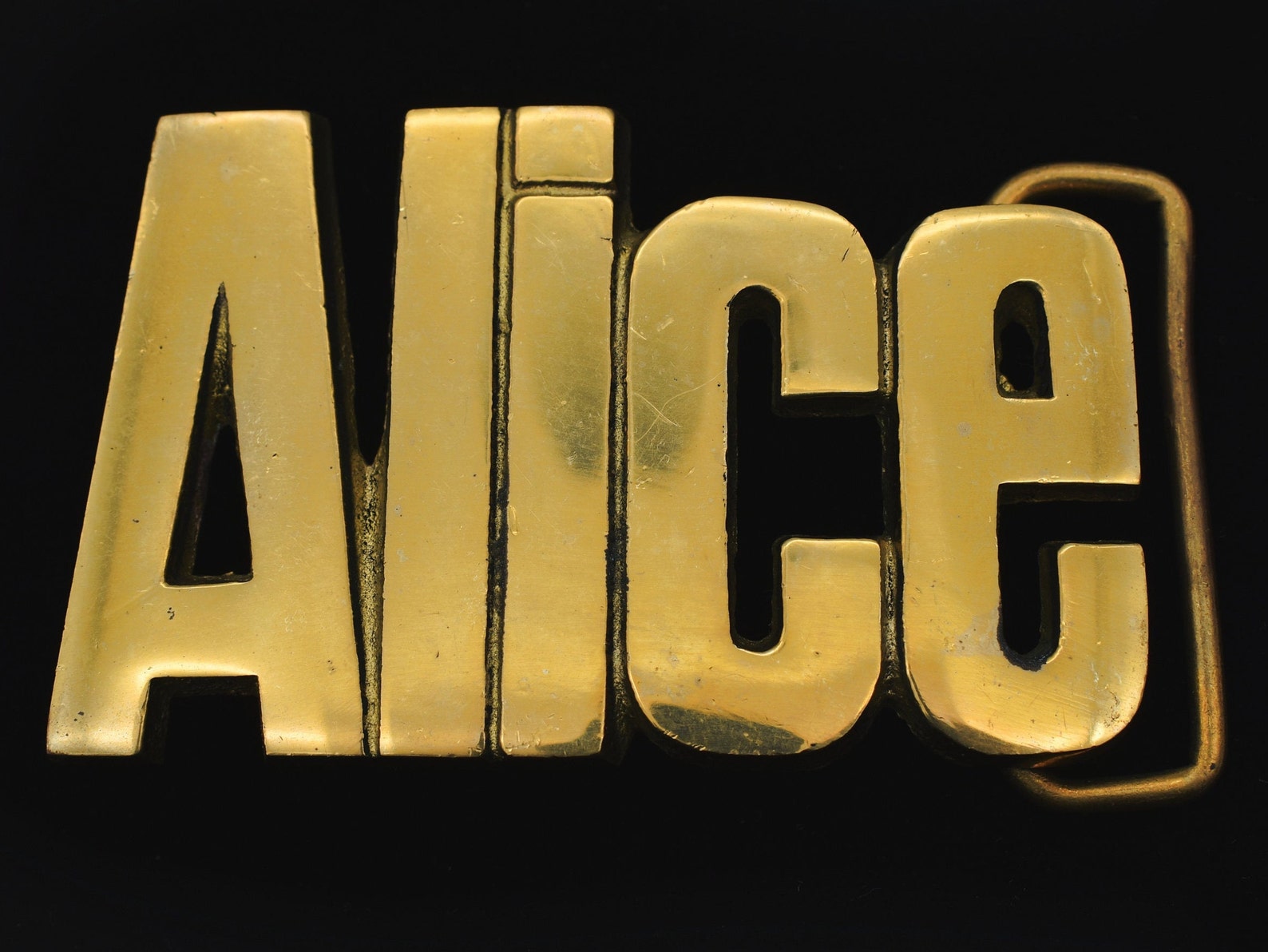 Alice Name Solid Brass Vintage Belt Buckle - Etsy