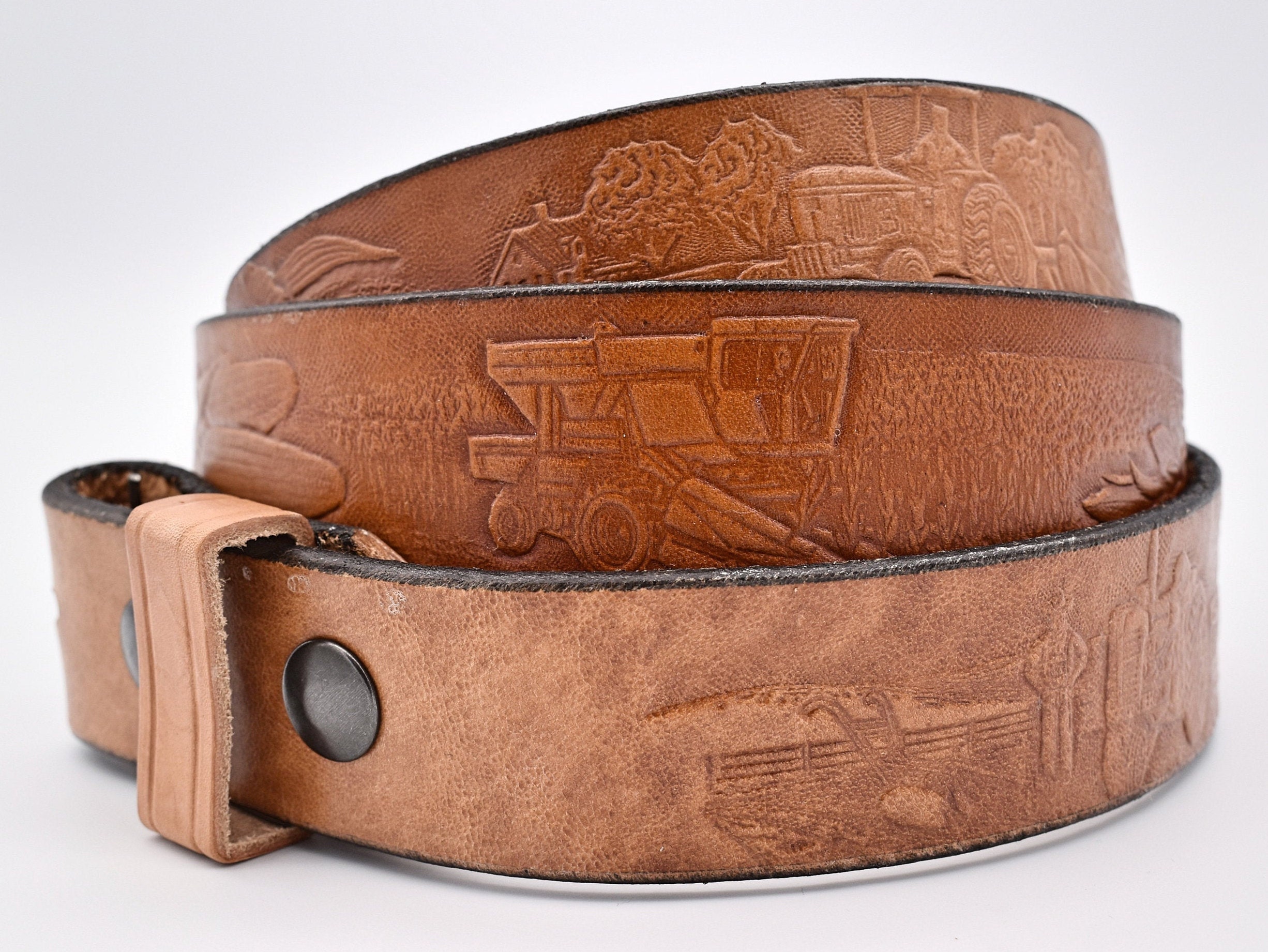 Genuine Leather Handmade Farming Tractor Combine Cornucopia Corn Ear ...