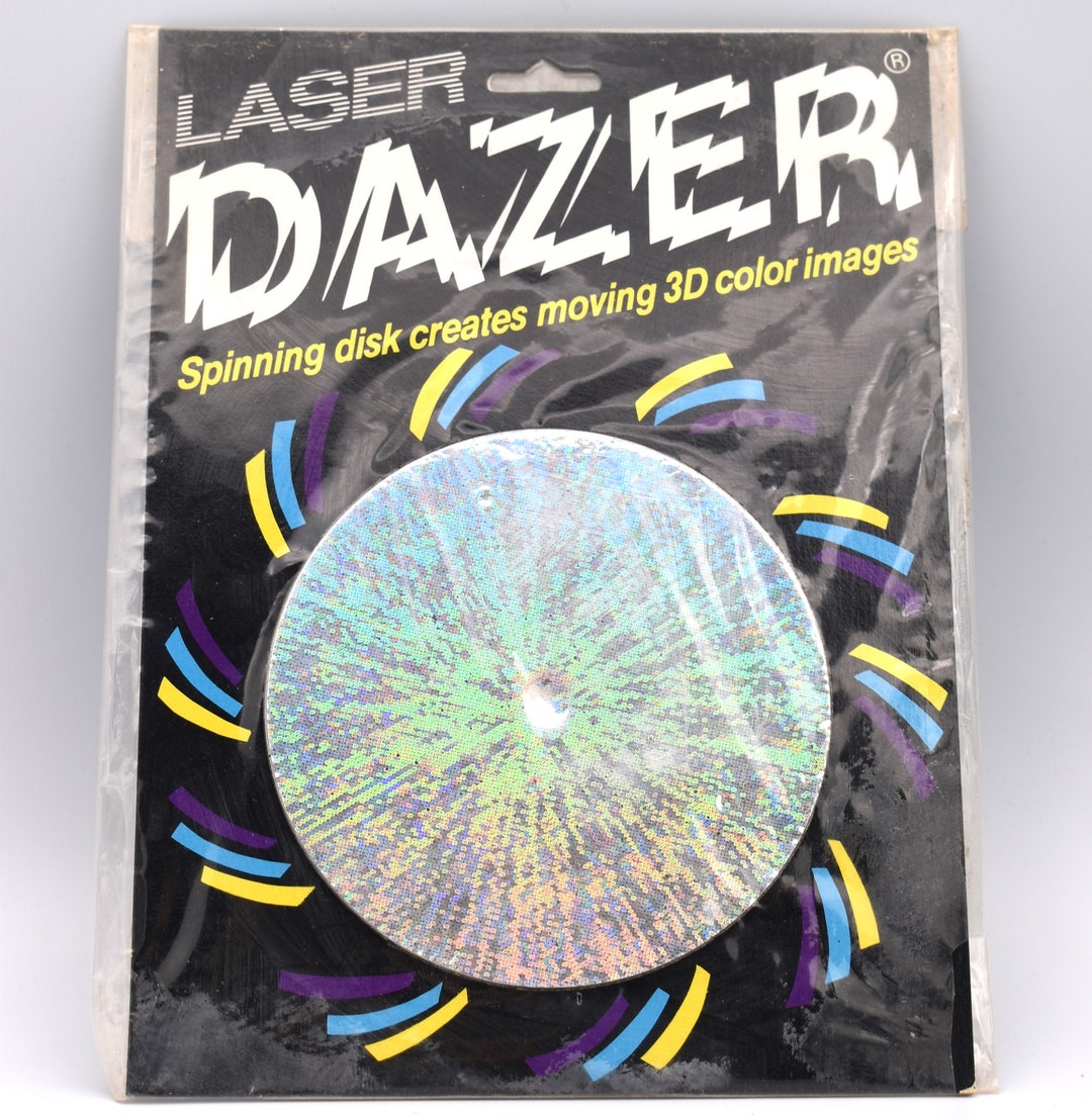 Laser Dazer Spinning Disk Vintage Toy Hologram Artwork Collectible - Etsy