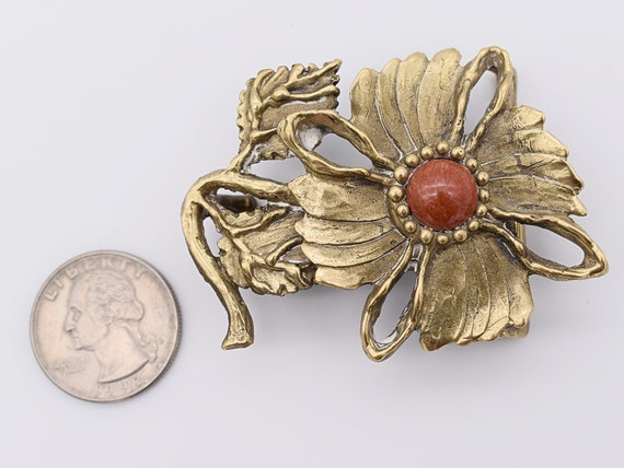1970s Hippie Flower Solid Brass Ivar Hyden Artist Sig… - Gem