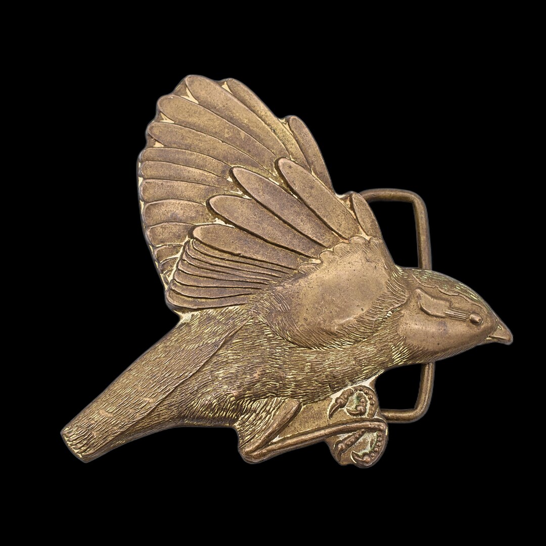 Solid Brass Bird Vintage Belt Buckle - Etsy