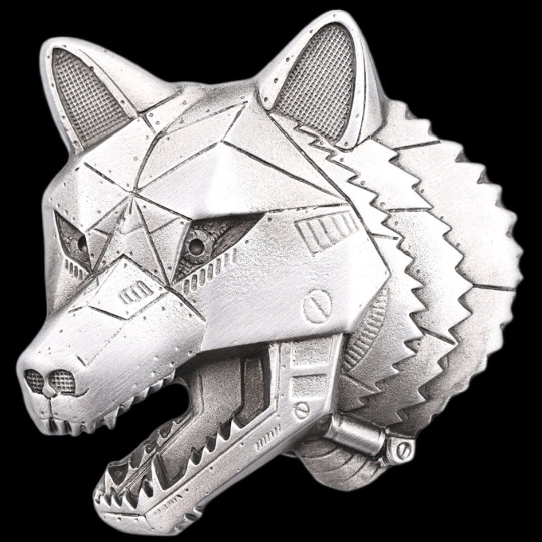 Robotic Wolf Steampunk Fantasy Mechanical Sci-fi Belt Buckle - Etsy