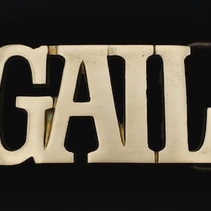 Gail Name Solid Brass Vintage Belt Buckle - Etsy