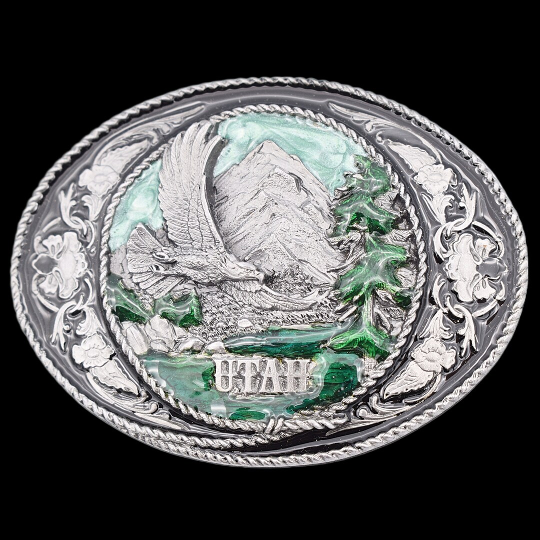 Utah 1896 Statehood Vintage Belt Buckle - Etsy
