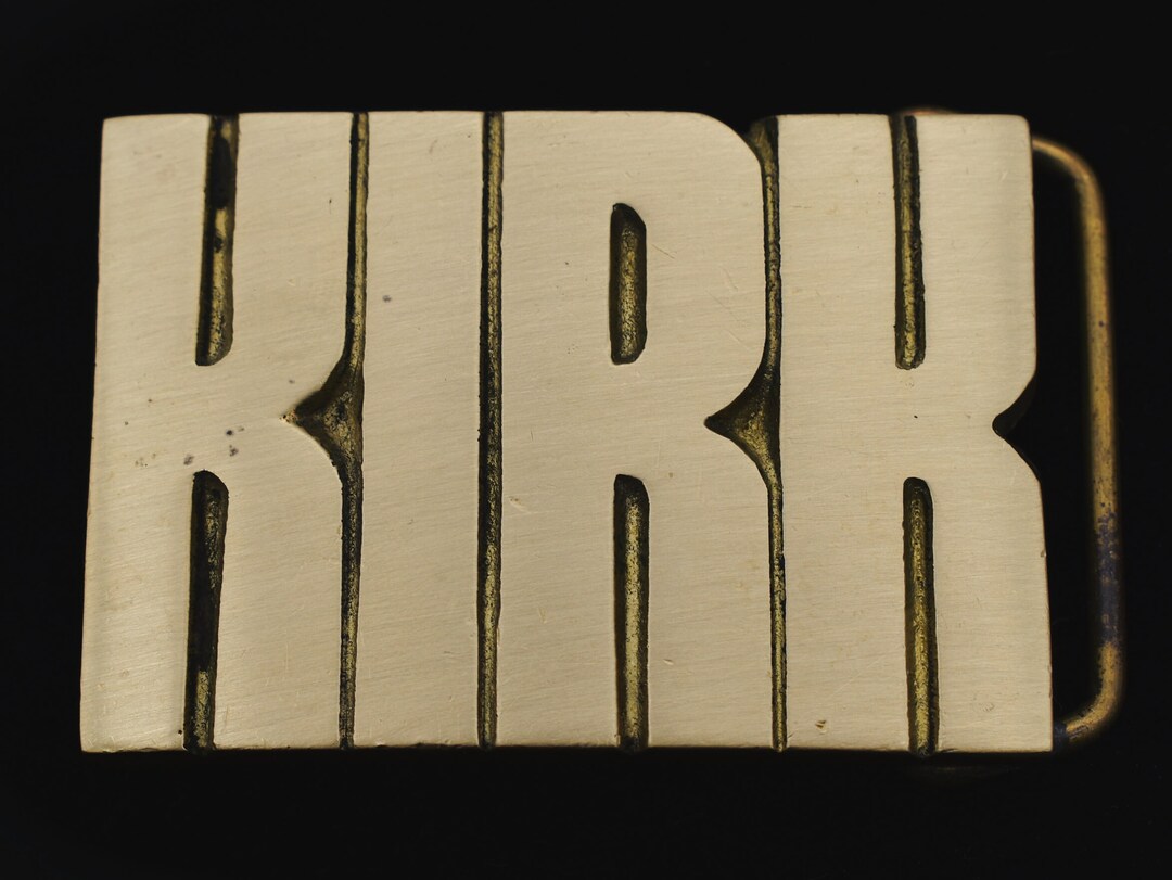 Kirk Name Solid Brass Vintage Belt Buckle - Etsy