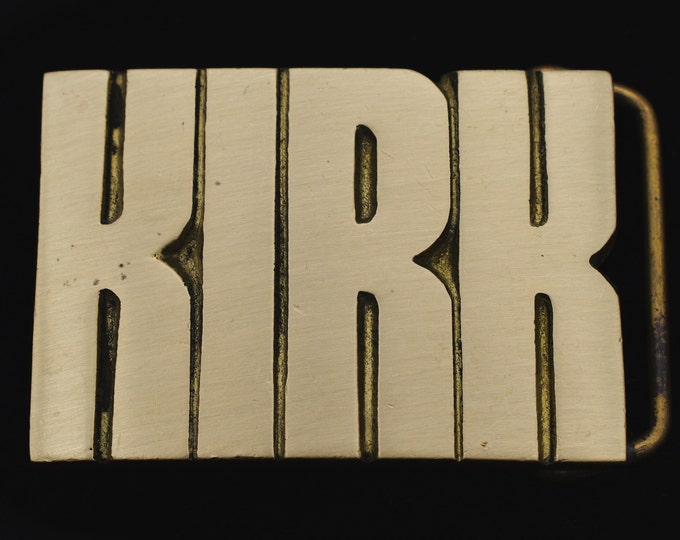 Kirk Name Solid Brass Vintage Belt Buckle - Etsy